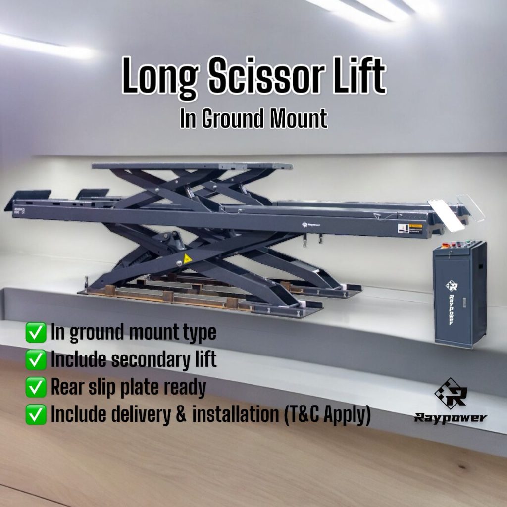 In Ground Long Scissor Lift 4000KG (Alignment Ready) - Raypower