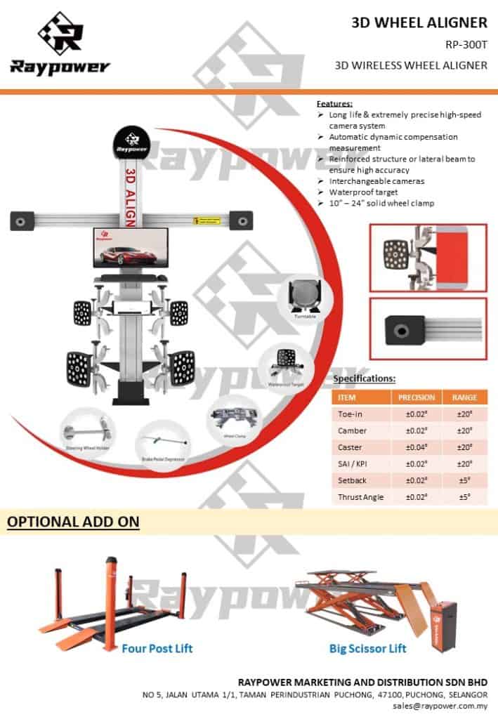 Wheel Alignment Machine RP-300T - Raypower